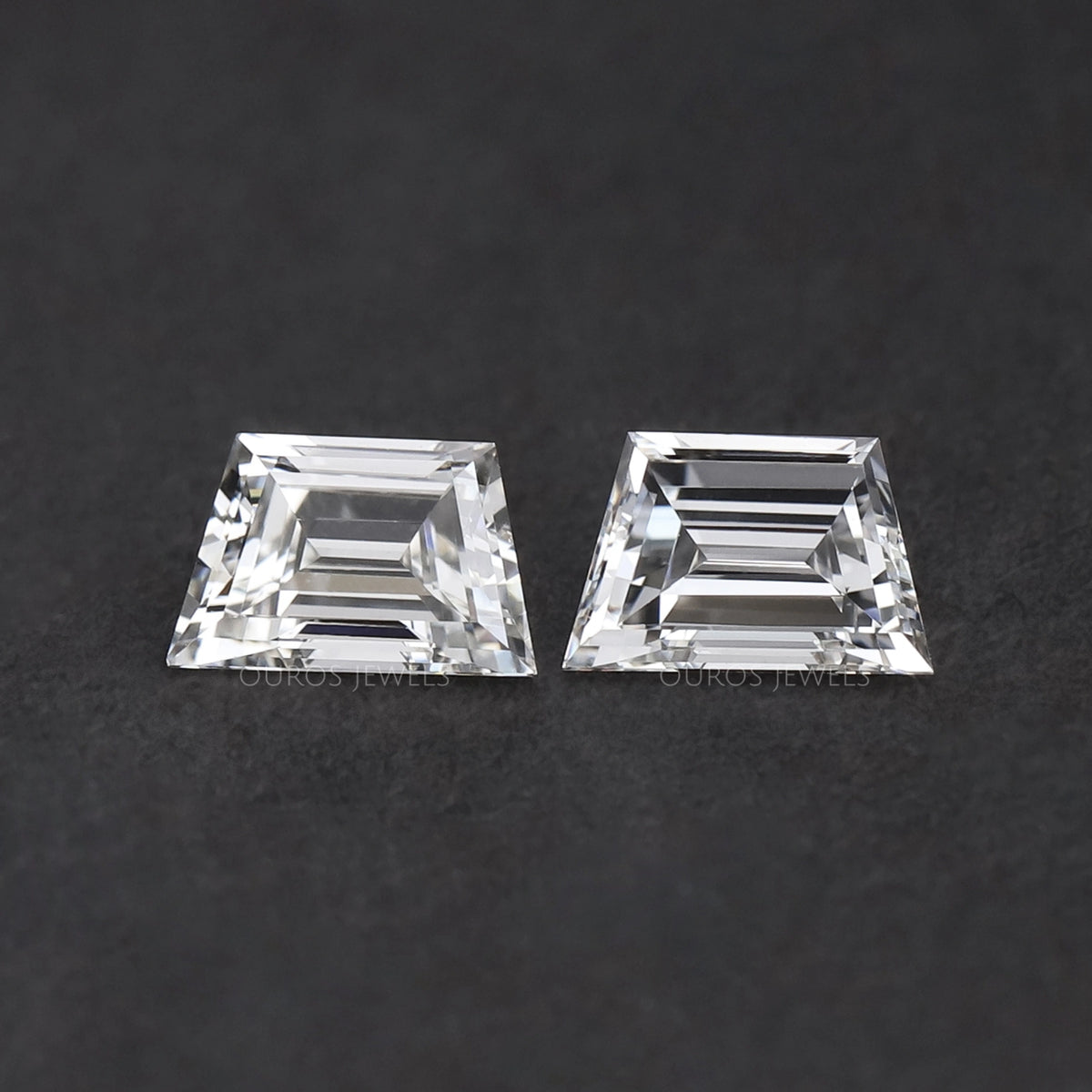 Step Cut Trapezoid Lab Diamond Pair — Ouros Jewels